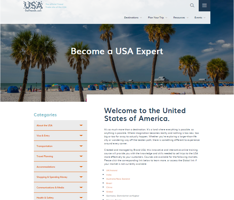 New Brand USA Website Provides a One-Stop Platform for the Travel Trade ...